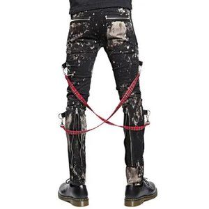 DARKROCK | Pants | Handmade Gothic Skinny Jeans Apocalyptic Rebel Punk ...